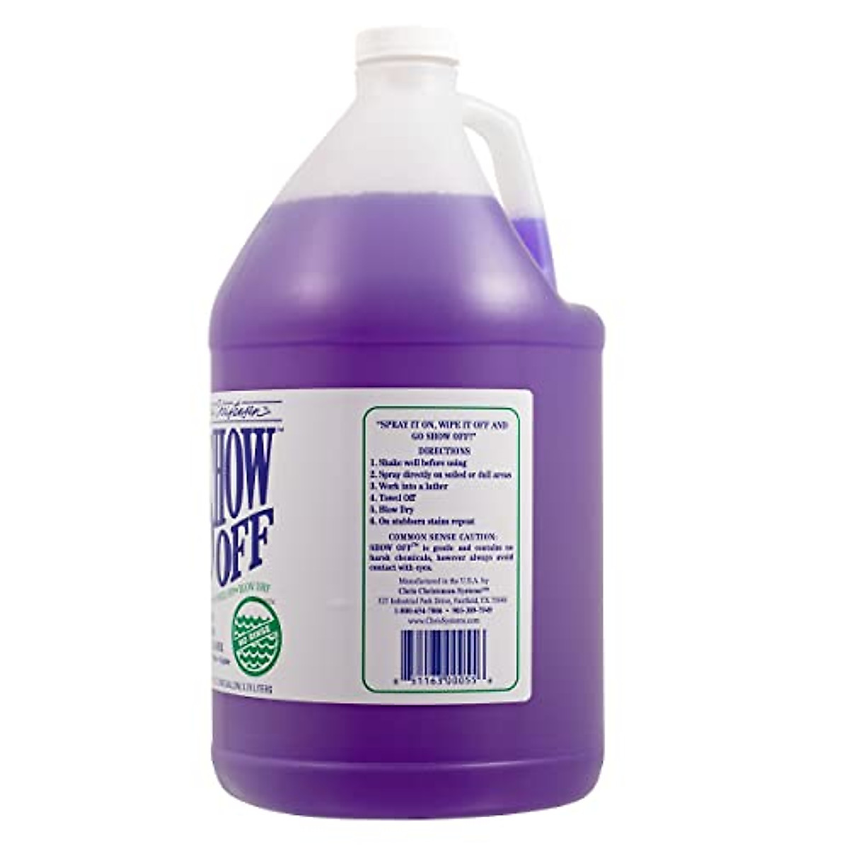 Chris Christensen Show Off No Rinse Dog Shampoo, Groom Like a Professional, Brightens and Cleans, Made in USA, 128 oz