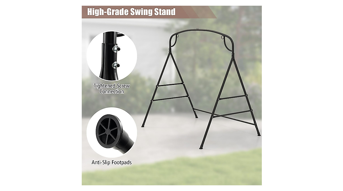 Heavy Duty Metal Swing Frame for Outdoor Lawn & Garden