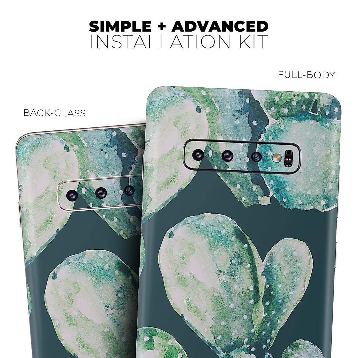 DesignSkinz Watercolor Cactus Succulent Bloom V7 Protective Vinyl Decal Wrap Skin Cover Compatible with The Samsung Galaxy S20 (Screen Trim & Back Glass Skin)