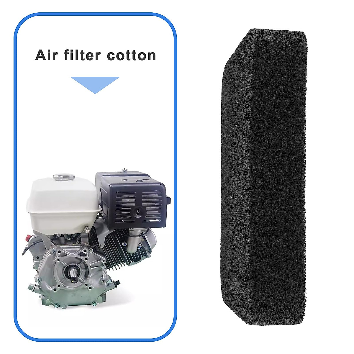 SING F LTD 2Pcs Sponge Air Filter Replacement 17211-899-000 Compatible with Honda GX390 GX240 GX270 GX340 EB3000 EB3500 EB3800 Foam Air Filter