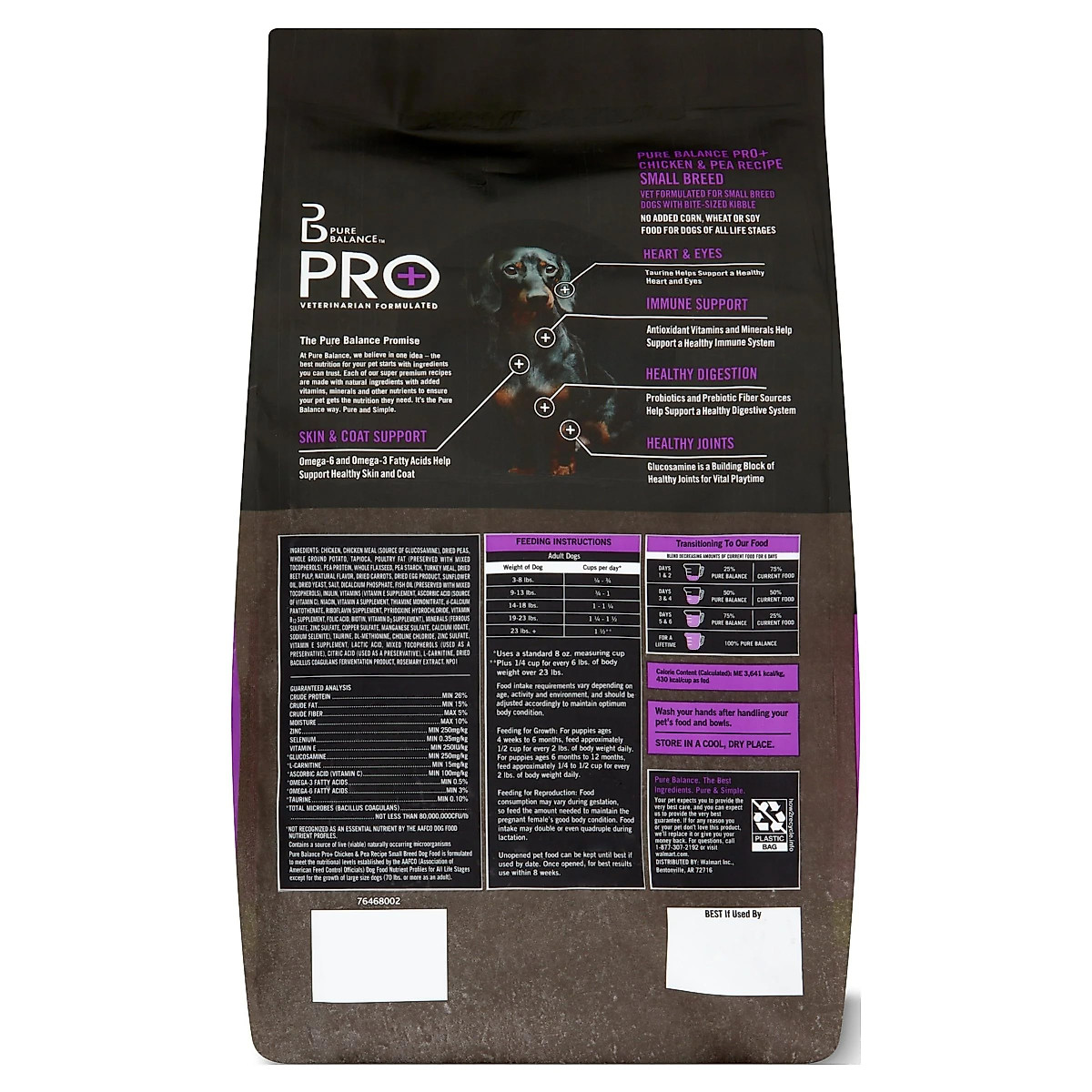 P.Balance Pro+ Small Breed Chicken & Pea Recipe Dry Dog Food, 16 lbs Pack of Two