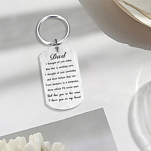 Alotozo Dad Memorial Gifts, Sympathy Gifts for Loss of Father, In Memory of Loss Loved Ones Dad Keychain Keepsake