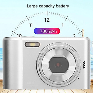 Portable Digital Camera, 44MP 1080P 16X Zoom HD Auto Focus Mini Camcoder, 700mAh Vlogging Camera Travel Video Camera, for Seniors Students Kids