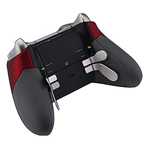 eXtremeRate Shadow Red Replacement Faceplate Shell Side Rails for Xbox One Elite Controller (Model 1698) - Controller & Back Shell NOT Included