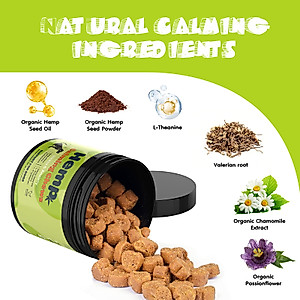 Hemp Calming Chews for Dogs Anxiety Separation Anxiety Relief for Dogs Calming Treats Pet Calming Care Chews for Dogs Stress and Anti Anxiety Relief, Beef, 120 Count