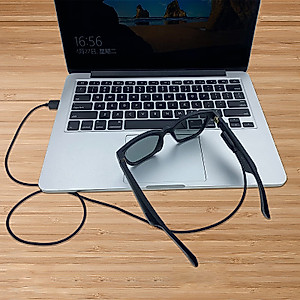 Chofit Compatible with Bose Frames Rondo Charger Cable,3.3ft USB Magnetic Charging Cable for Bose Frames Alto S/M M/L,Bose Frames Soprano,Bose Frames Tenor (Black-2 Pack)