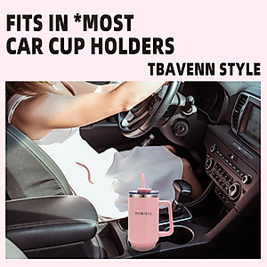 Bosvell 40 oz Tumbler with Handle and Straw Lid,Insulated Cup Reusable Stainless Steel Water Bottle Travel,Mug Cupholder Friendly,100% Leak-proof Travel Coffee Mug,Gifts for Women Men Him Her.