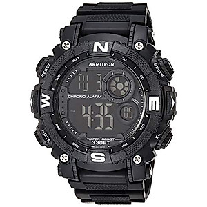 Armitron Sport Men's 40/8284BLK Digital Chronograph Black Resin Strap Watch