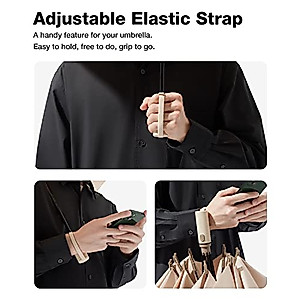 BENEUNDER 45 Inch Travel Umbrella for Rain, Fodable Compact Umbrella Lightweight, Travel Umbrella for backpack, Compact Umbrella for Rain and Wind, Mini Umbrella