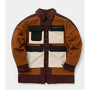 Jordan WOMEN'S COZY GIRL JACKET, PECAN/BROWN BASALT/BLACK/BROWN BASALT, MEDIUM