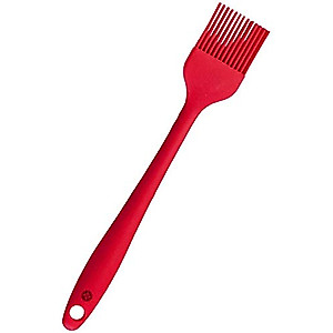 StarPack Basics Silicone Basting Brush - High Heat Resistant to 480°F, Hygienic One Piece Design, Pastry, Grill & BBQ Brush (Cherry Red)