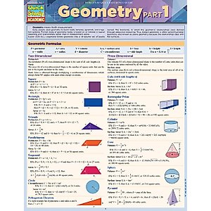 Geometry Part 1 QuickStudy Laminated Reference Guide (Quick Study Academic)
