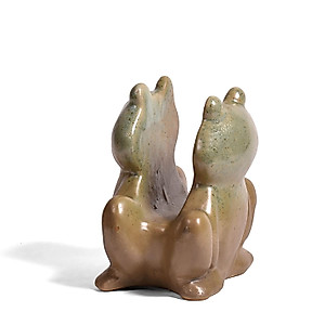 The Barrington Garage Frog Shaped Stoneware Sponge Holder, Green