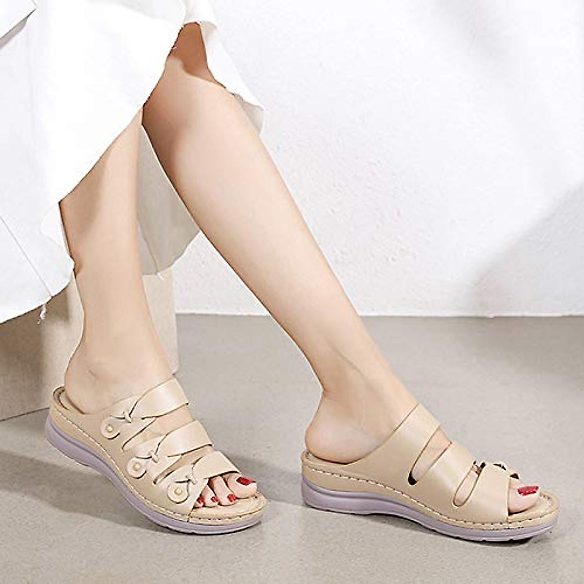 justHIGH Women Outdoor Walking Sandals Athletic Sport Hiking Sandal Flat Open Toe Comfort Water Shoes Summer Beach Travel Sandles