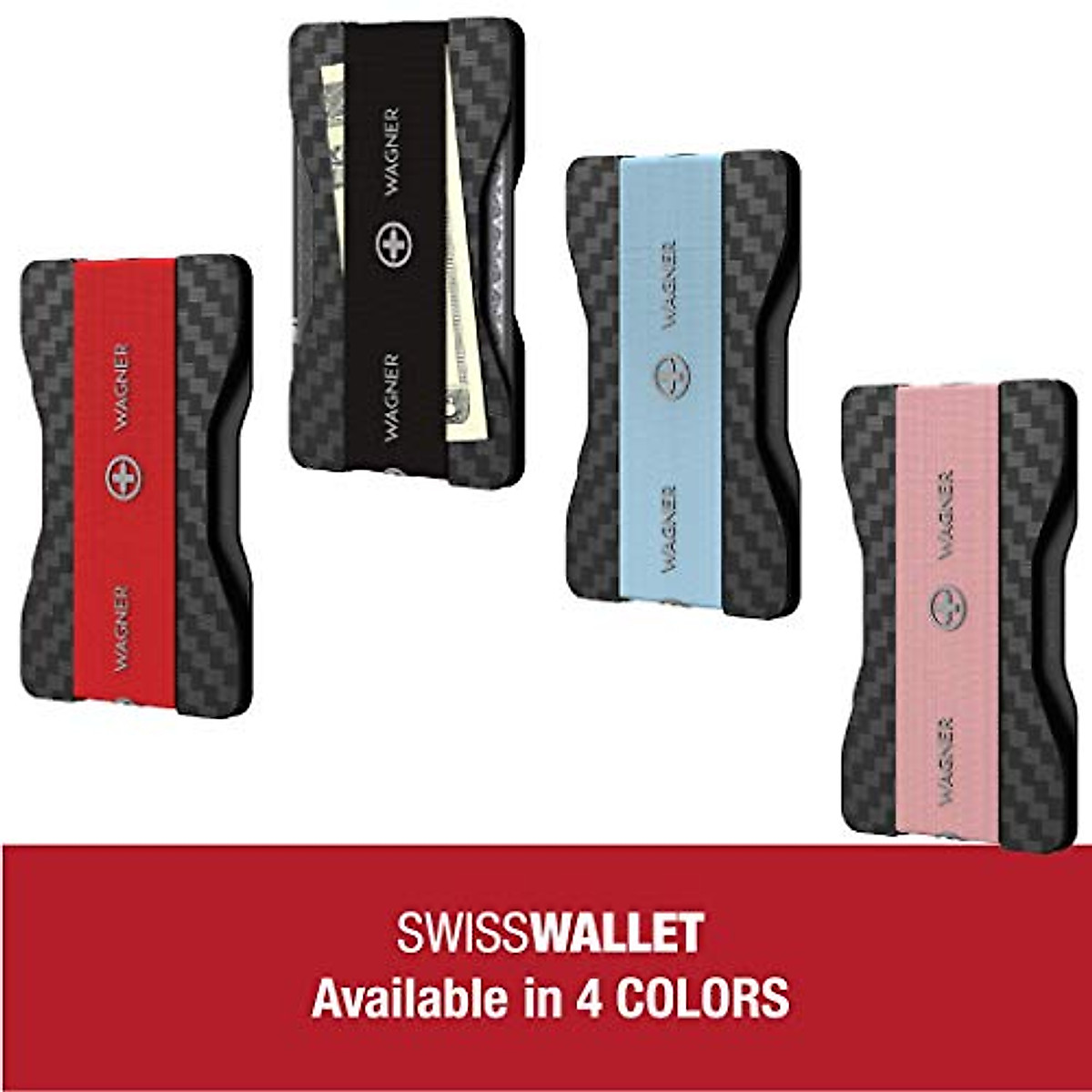 Slim Card Holder for Back of Phone with Integrated Elastic Phone Holder. Keep a Firm and Safe Grip on Your Phone and Store up to Eight (8) Credit Cards or Many Business Cards in Style