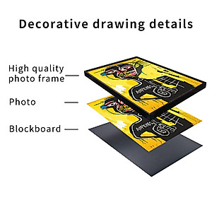 Canvas Framed Wall Art Large size 24 "X 32" 3 Pieces Of Modern Abstract Simple Posters Prints, Artwork Whether Hanging In The Living room Bedroom Kitchen Office Can Be Aesthetic Wall Decor (Black)