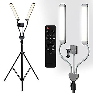 Dual Arm LED Floor Lamp With 240 LED 5800K - PMU and Tattoo Light - Lash Lamp For Eyelash Extensions - Floor Lamp LED With 4 Color Lights - Craft Lights - Adjustable Floor LED Lamp - Light Craft Lamp