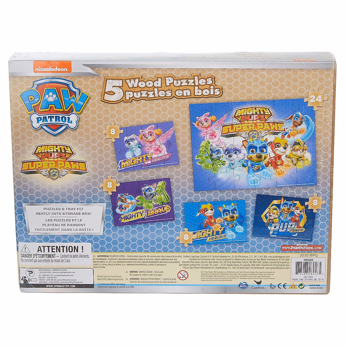 Mighty Pups Super Paws 5 Wood Puzzles