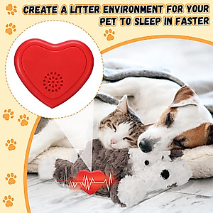 Liliful 2 Pack Puppy Heartbeat Toy Stuffed Puppy for Sleep Aid Plush Animals Dog Toy with Beating Heart Relief Separation Anxiety Training Behavioral