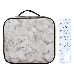 YOOMIK Smell Proof Case with Lock, Upgrade Odor Proof Bag Stash Box for Travel Storage Pouch(Marble Black)