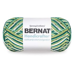 Bernat Handicrafter Cotton Yarn, Gauge 4 Medium Worsted, June Bug