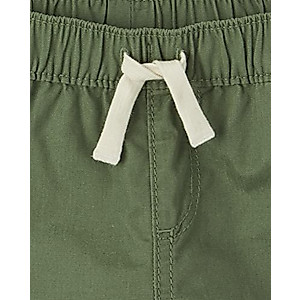 The Children's Place Baby Boys Sleeve Button Down and Shorts 2-Piece Set 2-Pack, Tropical Green, 0-3 Months