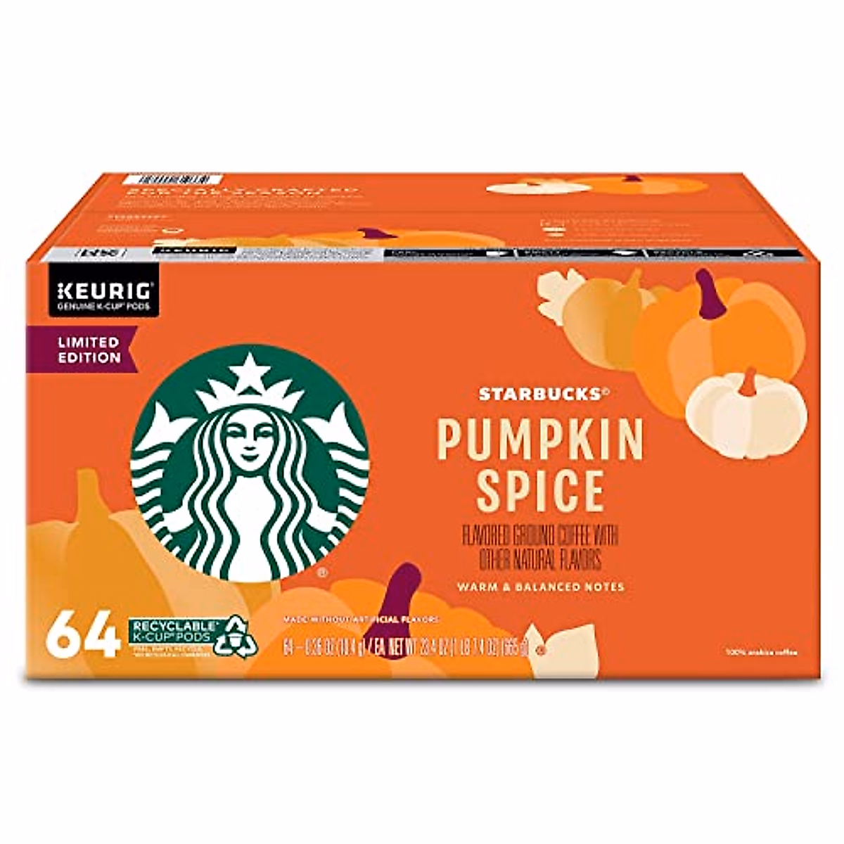 Starbucks Limited Edition Coffee K-Cups, Pumpkin Spice (64 ct.)