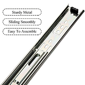 Elsjoy Under Sink Pull Out Sliding Shelf, 2 Tier Cabinet Storage Organizer Slide Out Drawer Basket with EVA Liner Pads for Kitchen, Bathroom, Request at Least 13.5" Cabinet Opening