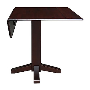International Concepts Drop Leaf Dropleaf Table, Rich Mocha