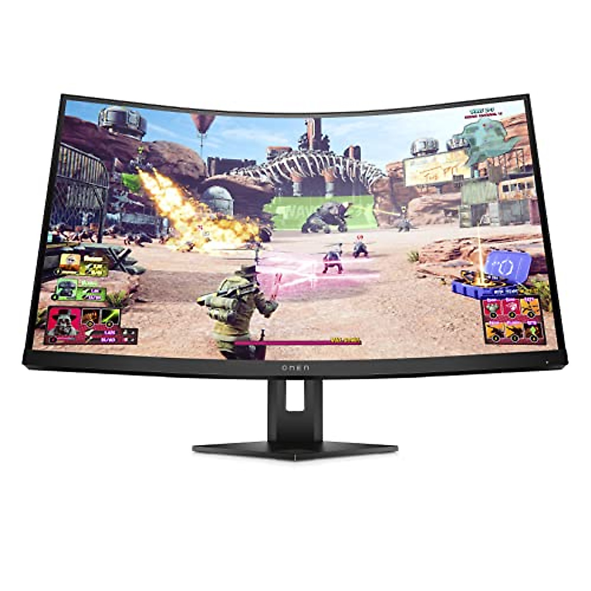 HP OMEN 27" QHD Curved Monitor, VA Fully adj 240hz 1ms HDR400 Gaming Display, EyeSafe, TÜV Certified (Omen 27c, Black)