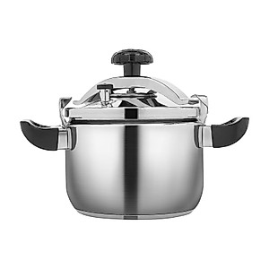 201 Stainless Steel Pressure Pot Small Pressure Cooker Family Mini Pressure Cookers Super Safety Lock Devices for Everyday 10 People Use