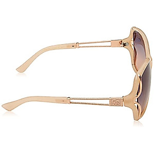 Jessica Simpson J6011 Beautiful Women's Butterfly Sunglasses with 100% UV Protection. Glam Gifts for Her, 60 mm, Nude
