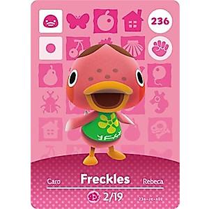 Freckles - Nintendo Animal Crossing Happy Home Designer Amiibo Card - 236