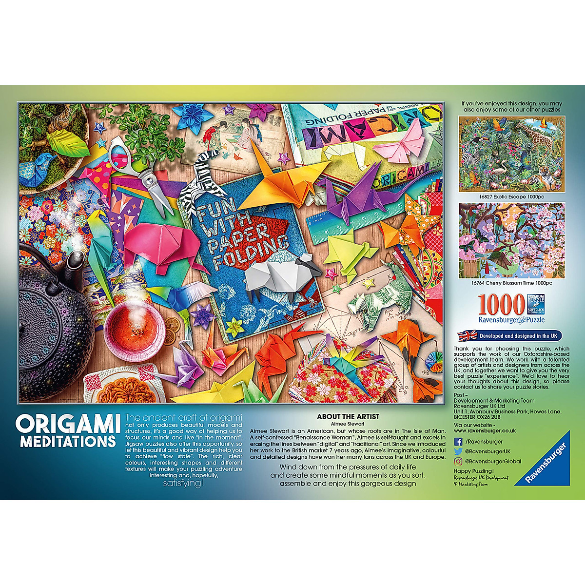 Ravensburger Aimee Stewart Origami Meditations 1000 Piece Jigsaw Puzzle for Adults & Kids Age 12 Years Up