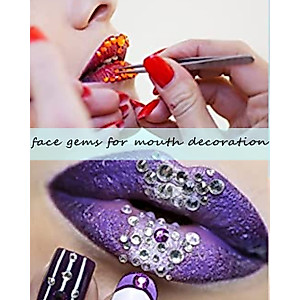 3440 pcs Rainbow Rhinestones Stickers Self Adhesive Bling Gems Jewels Stickers,Face Gem Stick on Rhinestone Strips for Nail Body DIY Craft (3 Size)