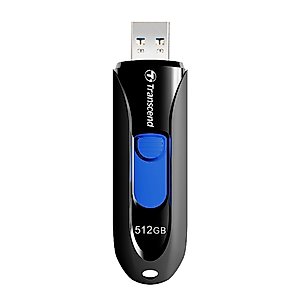 Transcend 512GB JetFlash 790 USB 3.1 Gen 1 Flash Drive TS512GJF790K, Black