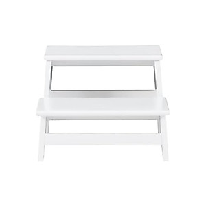 Powell Linon Tyler Wood Bed Step Stool in White