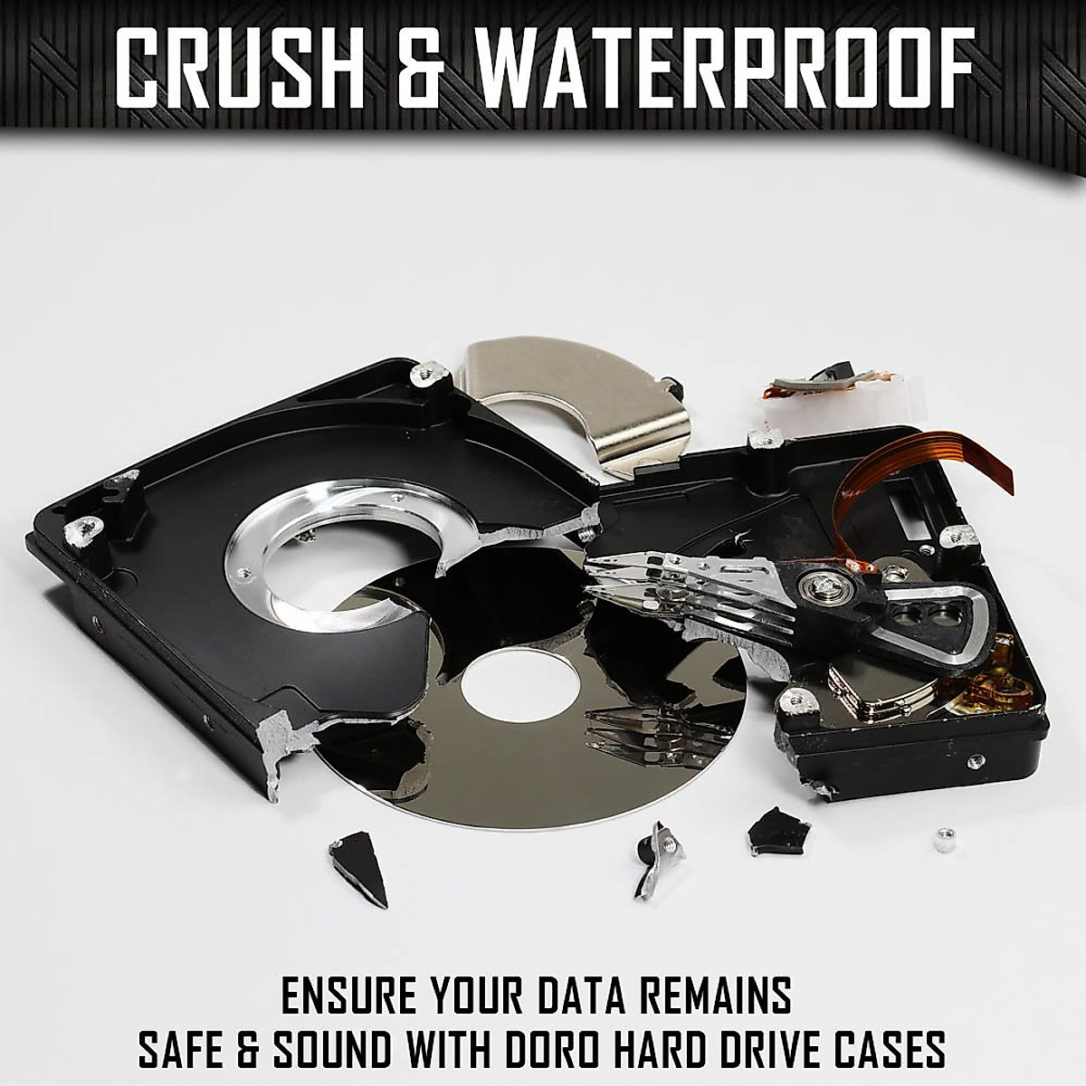 MyCaseBuilder Doro Cases Heavy Duty Hard Drive Storage Case – Protector Travel Carrying Case - Foam Insert Fits 12 x 3.5-Inch PATA/SATA Hard Drives