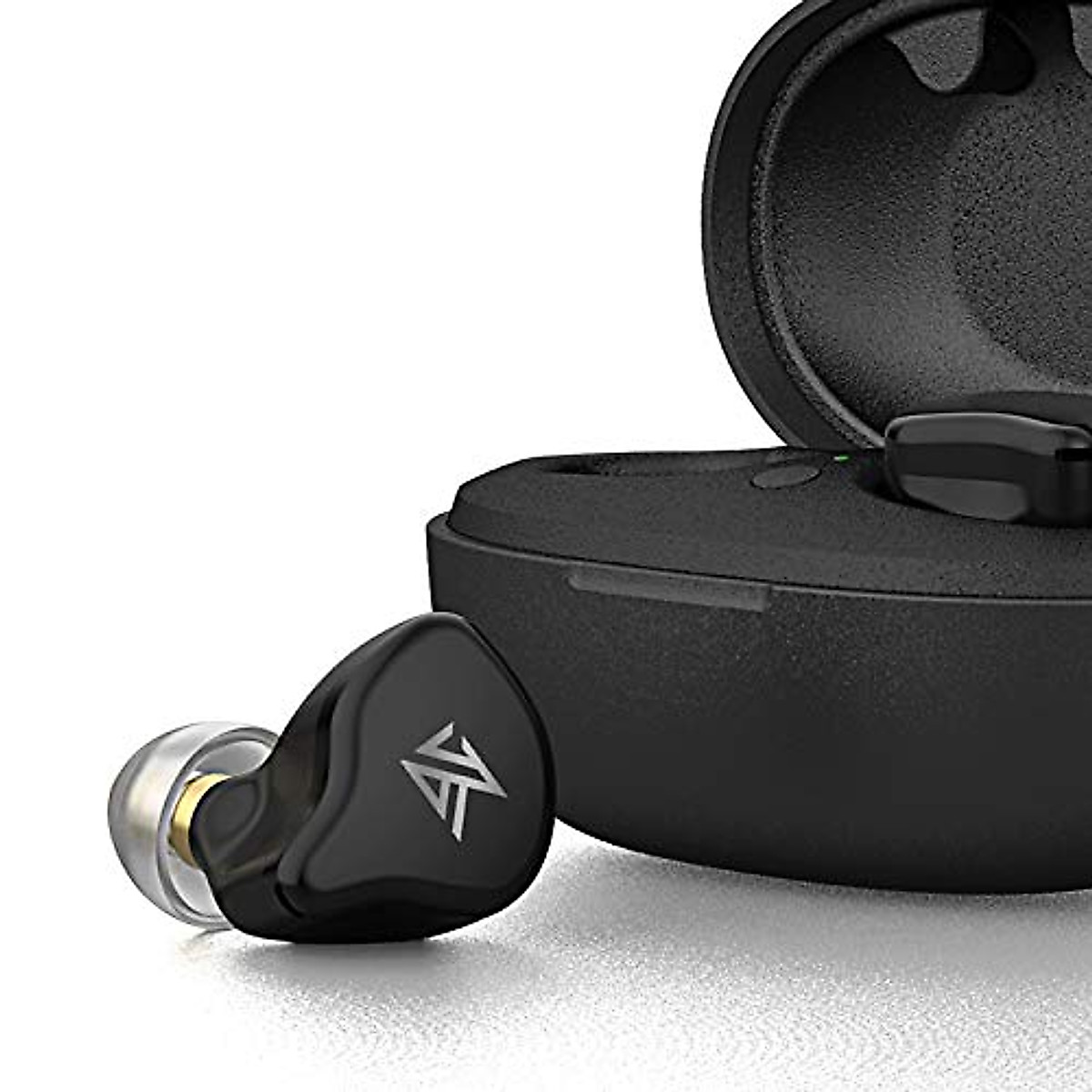KZ S1 S1D TWS Bluetooth 5.0 Wireless in Ear Earphones Dynamic/Hybrid Technology Sport Earphones (S1D, Black)