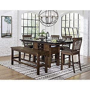 Homelegance Counter Height Dining Bench Brown