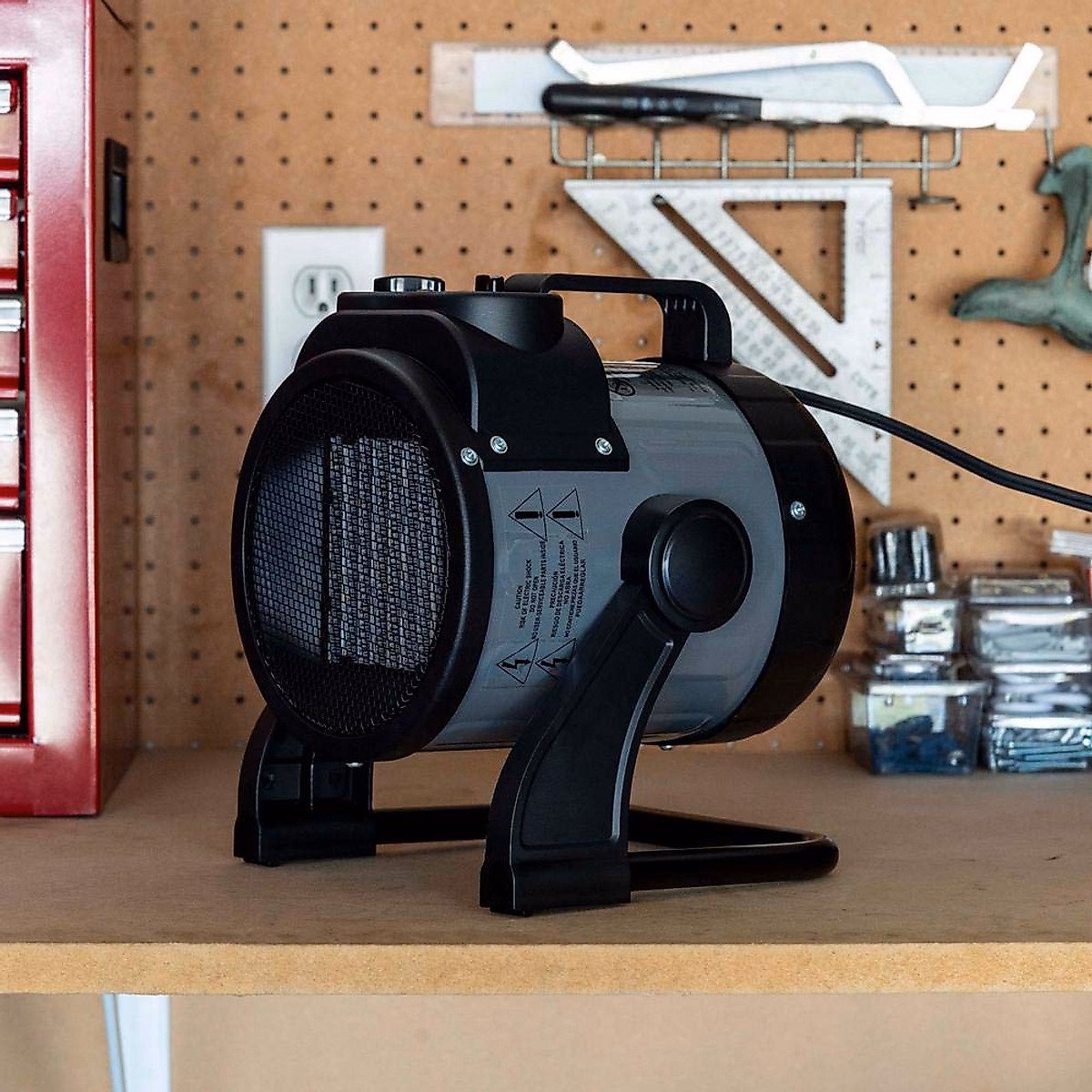 NewAir NGH160GA00, 120V Electric Portable Garage Heater, Heats Up to 160 Square Feet, Garge, Black and Gray