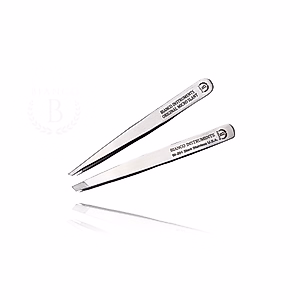 Bianco Instruments Slant and Micro Slant Tweezer Bundle - Made in USA Stainless Steel - Expertly Honed for a Professional Grip on Even the Most Stubborn Hairs - 2mm and 3.5mm Tips
