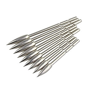 SHARROW 30pcs Archery Insert Arrowhead Stainless Steel Broadheads 80grain 100grain 120grain Arrow Tips for ID 3.2mm Carbon Arrows Shaft (80grain)