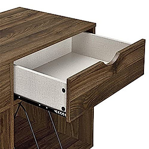 Novogratz Concord Turntable Stand, Double, Walnut