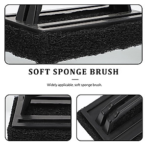 Luxshiny Flat Grill Scrubber 3pcs Grill Brush Scraper Heavy Duty Griddle Scrubber Scouring Pad Griddle Cleaning Brush for Charcoal Gas Grills Cast Iron Cookware Oven Grate Stovetop Bbq Cleaning