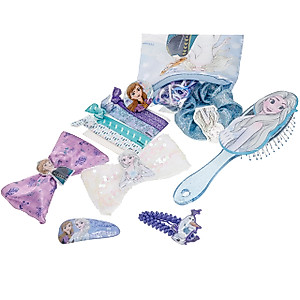 Disney Frozen - Townley Girl Hair Accessories Box|Gift Set for Kids Girls|Ages 3+ (13 Pcs) Including Hair Bow, Hair Brush, Hair Clips and More, for Parties, Sleepovers and Makeovers