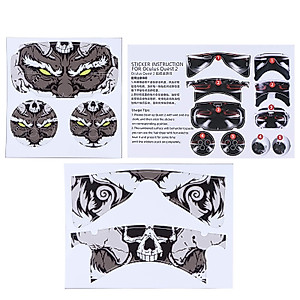 Eboxer VR Glasses Skin Sticker for Oculus Quest 2, VR Headsets and Controller Sticker for Oculus Quest 2 Protective Decal, Virtual Reality Protective Accessories (Dark Lord)