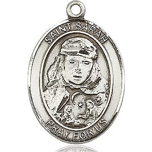 EXTEL Large Oval Pewter St. Sarah Medal, Made in USA