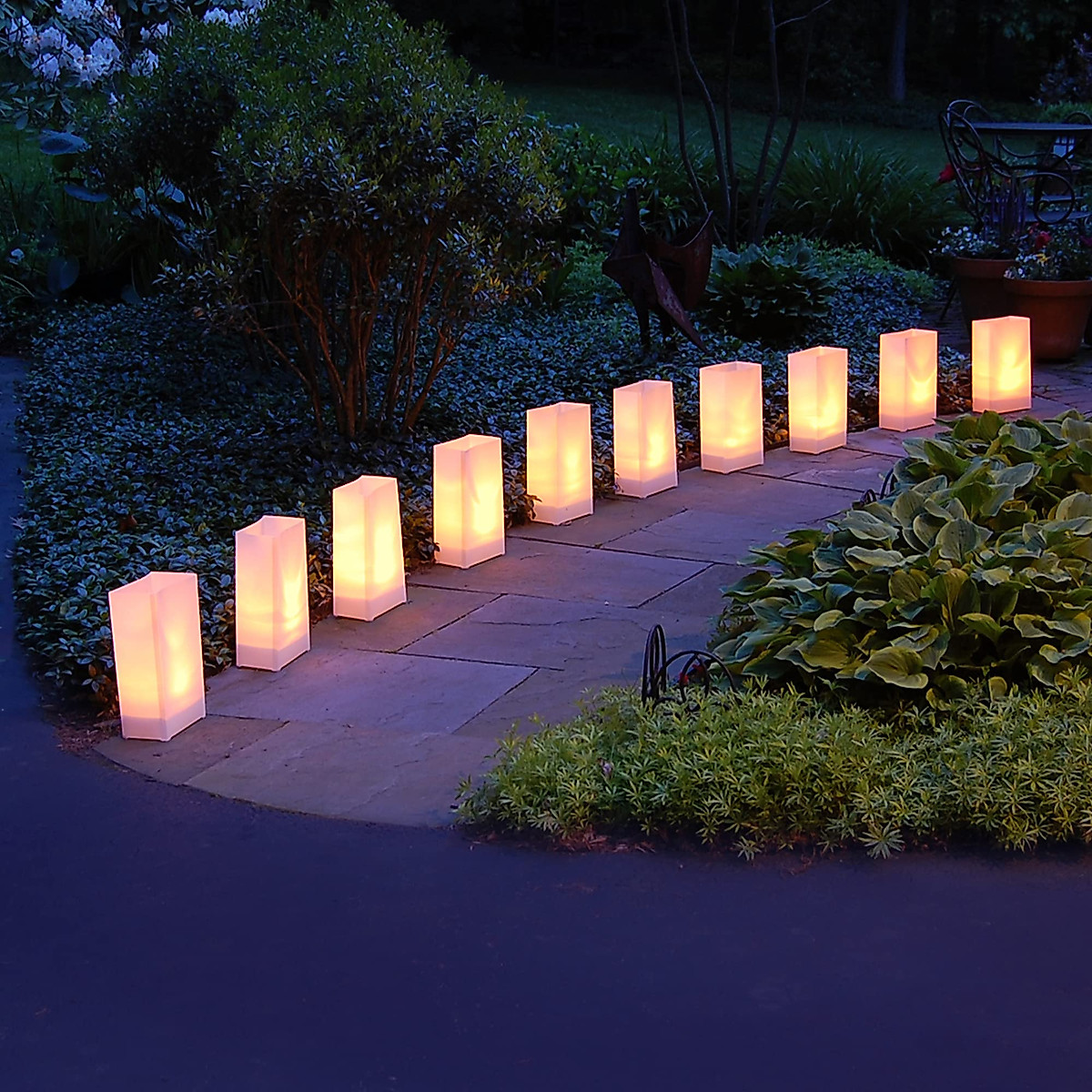 Lumabase 32010 Electric Luminaria Kit, 10.5" H x 6" L x 3.5" W, White