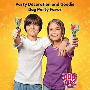 Pop Ups! Jurassic World Lollipop Holder | Gift for Halloween, Jurassic Park Fans | Bulk Set of 12 | Lollipops Included